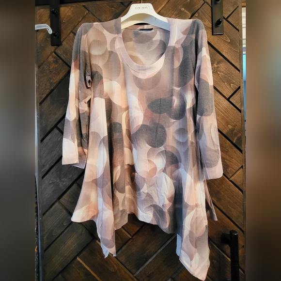 Nally & Millie | Tops | Nally Millie Von Maur Tunic Size L Beiges Brown ...